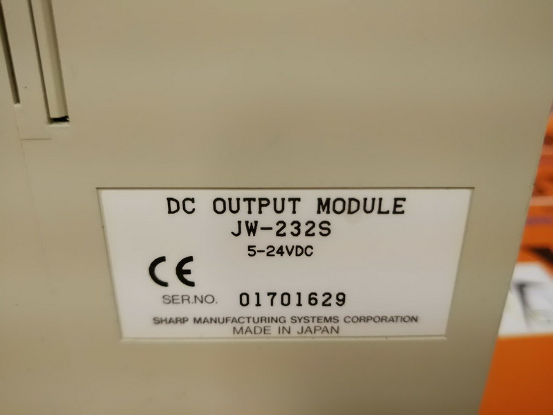 SHARP JW-232S PLC DC Output Module - 裕益科技自動化設備可程式編碼器PLC分散式控制系統DCS